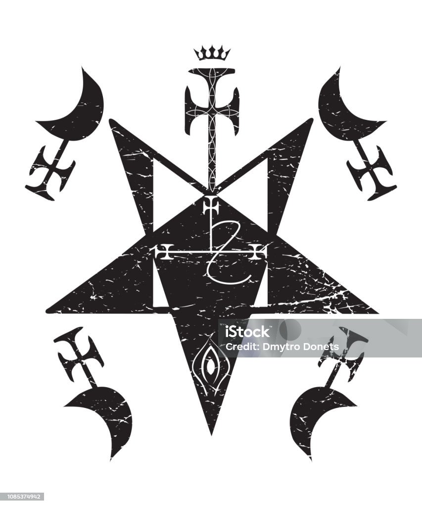 Lilith Ceremonial Magic Sigil Vector Isolated Modern Imitation Of A