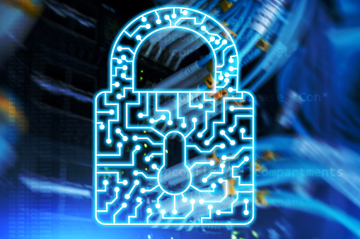 Ikon Kunci Keamanan Cyber Informasi Perlindungan Data Privasi Internet