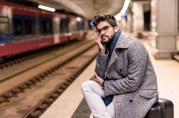 Free Stock Photo of Man Waiting for Train at Train Station | Download ...