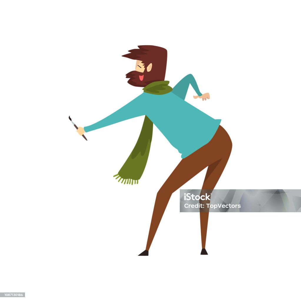 Seniman Pria Bekerja Pada Lukisan Karakter Pelukis Berbakat Ilustrasi ... Seniman Pria Bekerja Pada Lukisan Karakter Pelukis Berbakat Ilustrasi ...