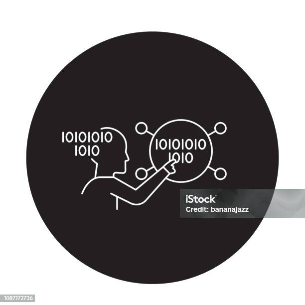 Ilustración de Icono De Concepto De Cerebro Trabajo Vector Negro ... Ilustración de Icono De Concepto De Cerebro Trabajo Vector Negro ...