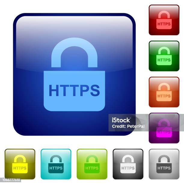 Secure Http Protocol Color Square Buttons Stock Illustration - Download ... Secure Http Protocol Color Square Buttons Stock Illustration - Download ...