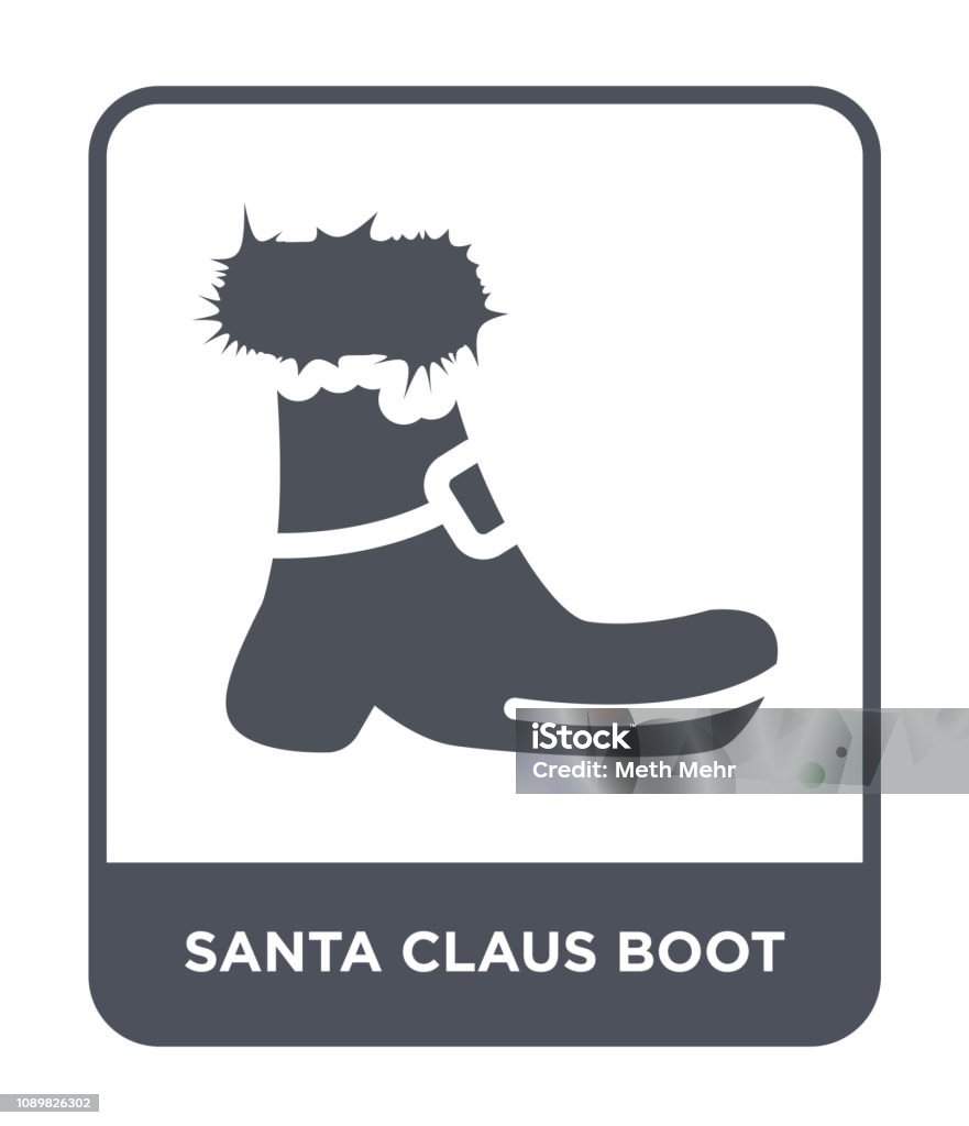 Santa Claus Boot Icon Vector Na Białym Tle Santa Claus Boot Modne ... Santa Claus Boot Icon Vector Na Białym Tle Santa Claus Boot Modne ...