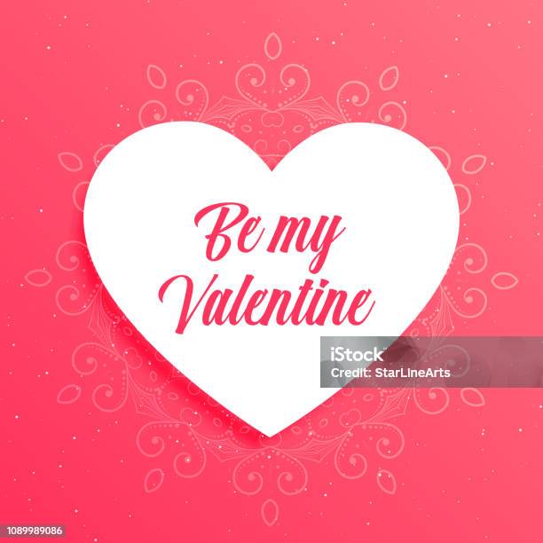 Desain Kartu Hari Valentine Merah Muda Yang Elegan Dengan Hati Putih