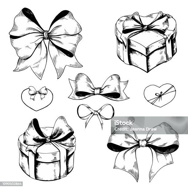 Kumpulan Kotak Hadiah Yang Digambar Dengan Tangan Busur Pita Dan Bentuk ... Kumpulan Kotak Hadiah Yang Digambar Dengan Tangan Busur Pita Dan Bentuk ...