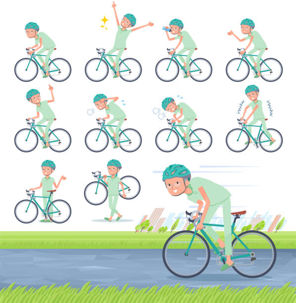 1100 Old Man Bicycle Stock Illustrations Royalty Free Vector
