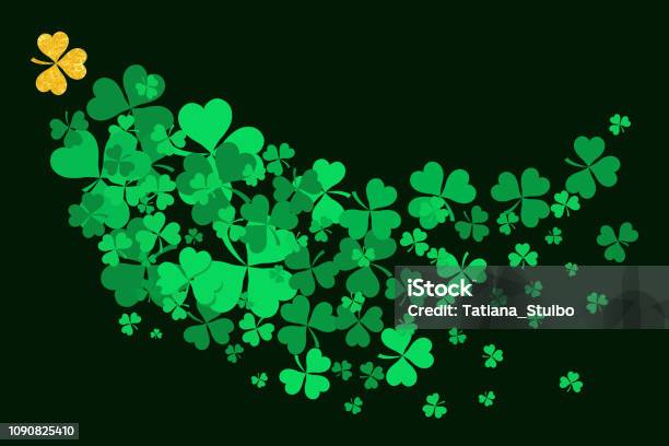 Green Shamrock St Patricks Day Background Stock Illustration Download
