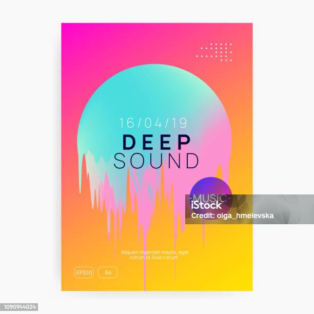 Fest Poster And Flyer For Summer Music Stock Illustration Download Image Now Bright Dj