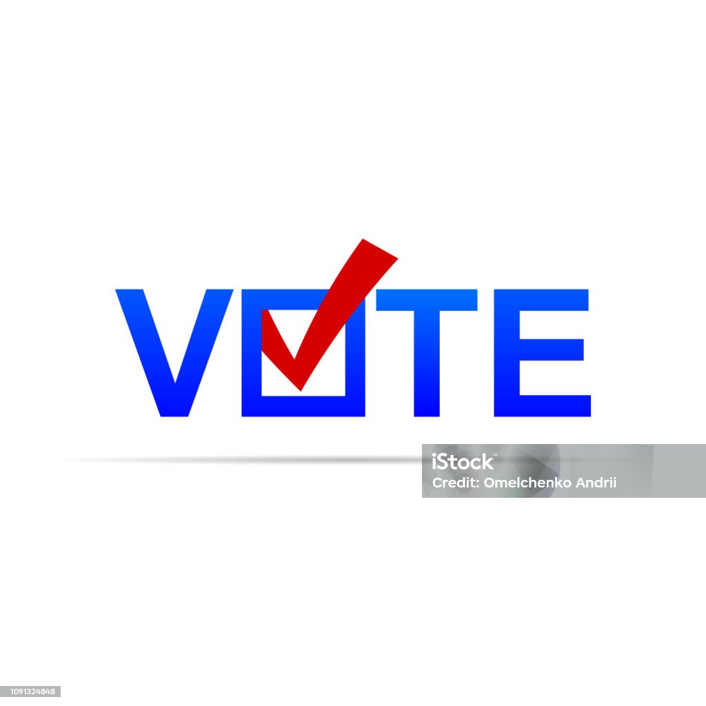 Ilustración De Signo De La Votación Con Marca De Verificación Y Más