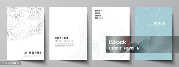 Tata Letak Vektor Format A4 Template Desain Mockups Sampul Modern Untuk