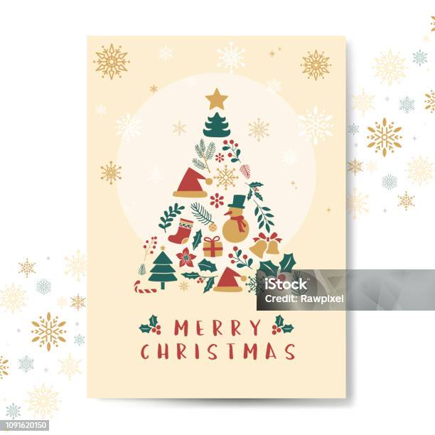 Kartu Ucapan Liburan Natal Ilustrasi Stok Unduh Gambar Sekarang