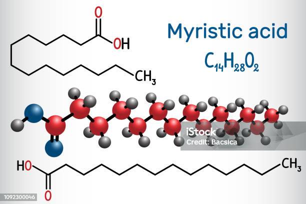 Molekul Asam Myristic Ini Adalah Asam Lemak Jenuh Formula Kimia