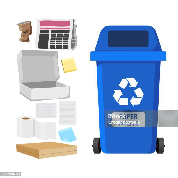 Poubelles Pour Le Recyclage Des Différents Types De Déchets Poubelle