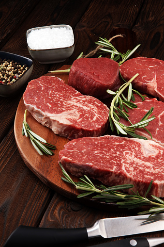 Steak Mentah Barbecue Rib Eye Steak Steak Wagyu Entrecote Yang Sudah