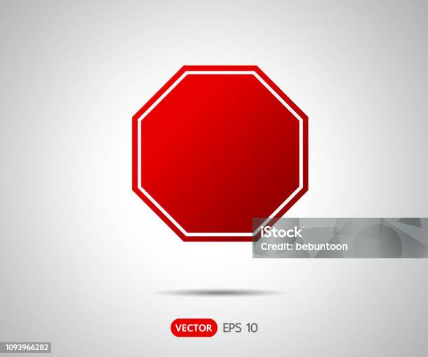 Icône De Panneau Darrêt De Trafic Illustration Vectorielle Logo