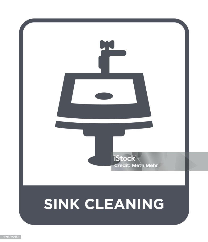 Sink Injecteur Icône Vecteur Sur Fond Blanc Évier Cleanin Mode Icônes