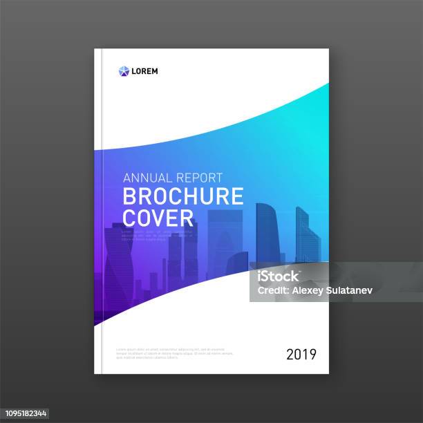 Tata Letak Desain Sampul Brosur Laporan Tahunan Ilustrasi Stok Unduh