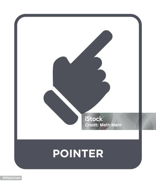 Vecteur Dicône De Pointeur Sur Fond Blanc Tendance Pointeur Rempli