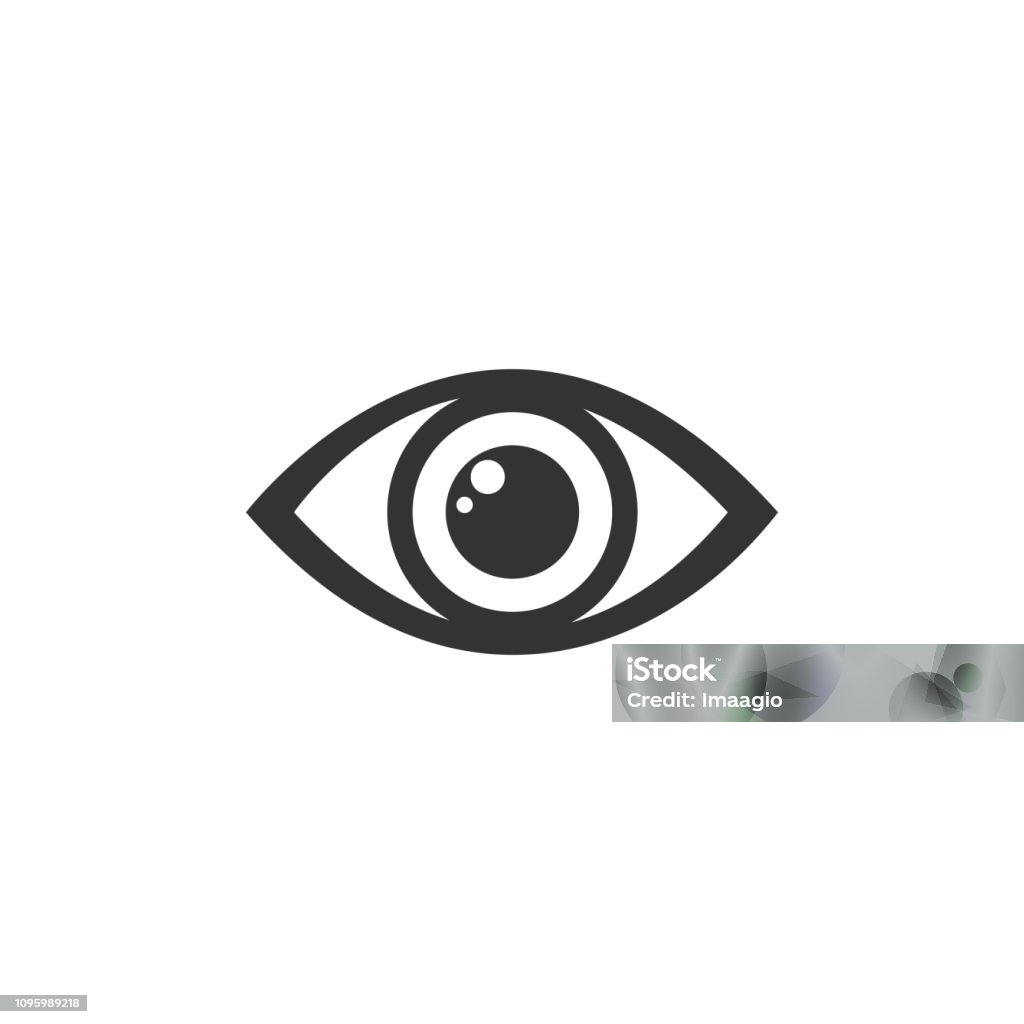 Ilustración De Icono De Ojo Humano Sobre Fondo Blanco Y Más Vectores