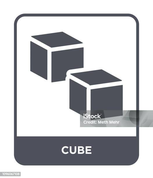 Vecteur Du Cube Icône Sur Fond Blanc Tendance Cube Rempli Icônes De