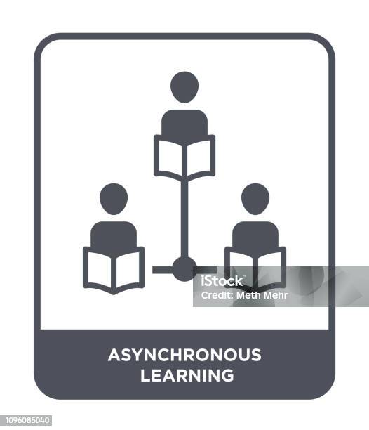 Asynchronous Learning Icon Vector On White Background Asynchronous ... Asynchronous Learning Icon Vector On White Background Asynchronous ...