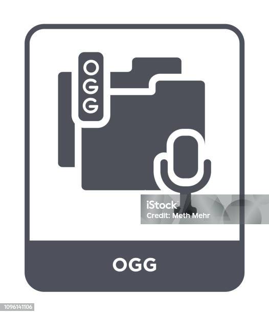 Ogg Icône Vecteur Sur Fond Blanc Ogg Trendy Rempli Icônes De Collection