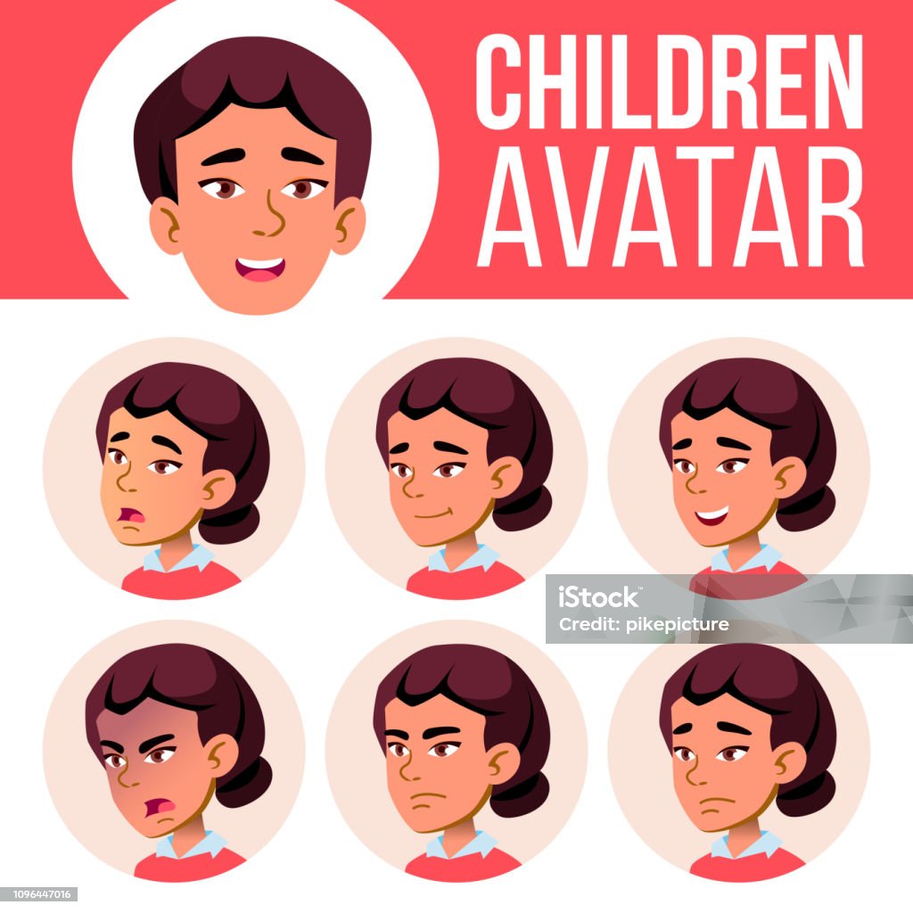 Vetores de Menina Asiática Avatar Conjunto Vector Ensino Médio Emoções ... Vetores de Menina Asiática Avatar Conjunto Vector Ensino Médio Emoções ...