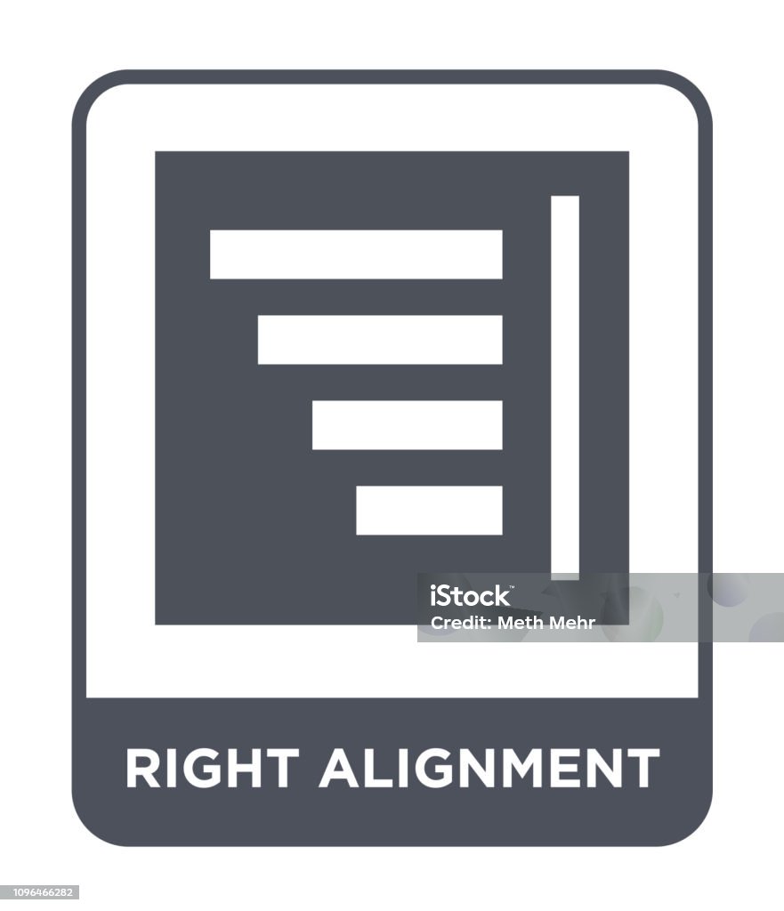 Right Alignment Icon Vector On White Background Right Alignment Trendy ... Right Alignment Icon Vector On White Background Right Alignment Trendy ...