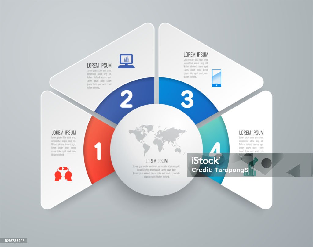 Infographics Design Vector And Business Icons With 4 Options Stock