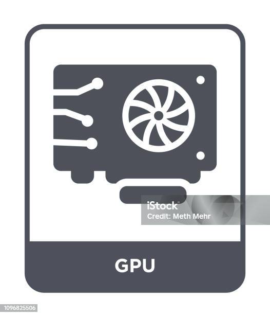 Gpu Icône Vecteur Sur Fond Blanc Rempli De Gpu Trendy Icônes De