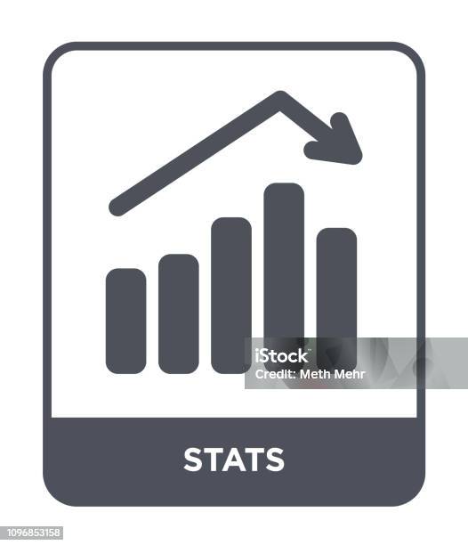 Ses Stats Icône Vecteur Sur Fond Blanc Tendance Stats Rempli Icônes De