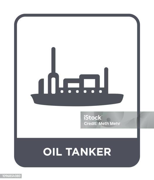 Pétrolier Icône Vecteur Sur Fond Blanc Tendance Pétrolier Rempli Icônes