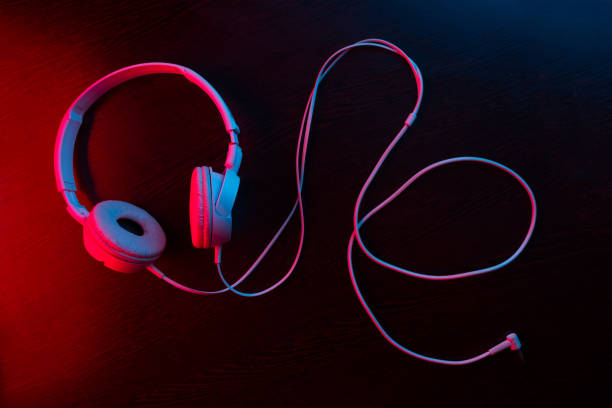 Free Stock Photo of Close-up of headphones on dark background ...