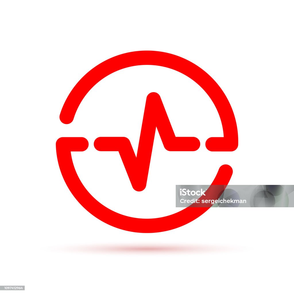 Herzschlagsymbol Im Kreis Vektorillustration Stock Vektor Art und mehr ... Herzschlagsymbol Im Kreis Vektorillustration Stock Vektor Art und mehr ...