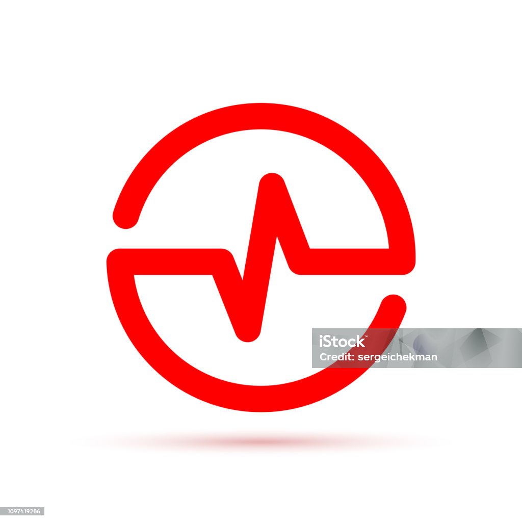 Herzschlagsymbol Im Kreis Vektorillustration Stock Vektor Art und mehr ... Herzschlagsymbol Im Kreis Vektorillustration Stock Vektor Art und mehr ...