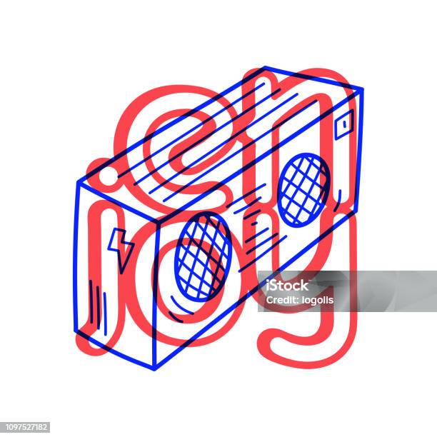 Ilustración De Mano Dibujar Icono De Tocadiscos En Estilo Doodle Para