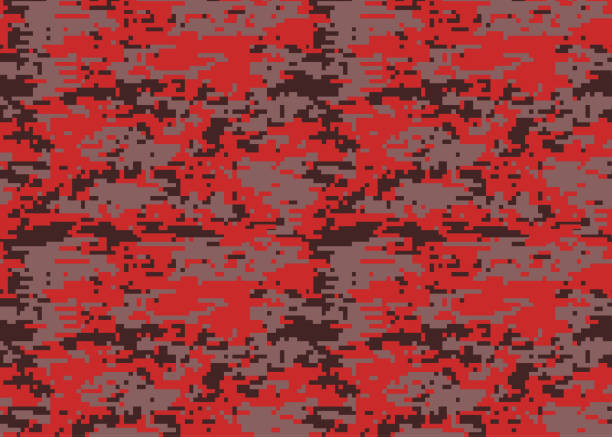 Red Digital Camo Background