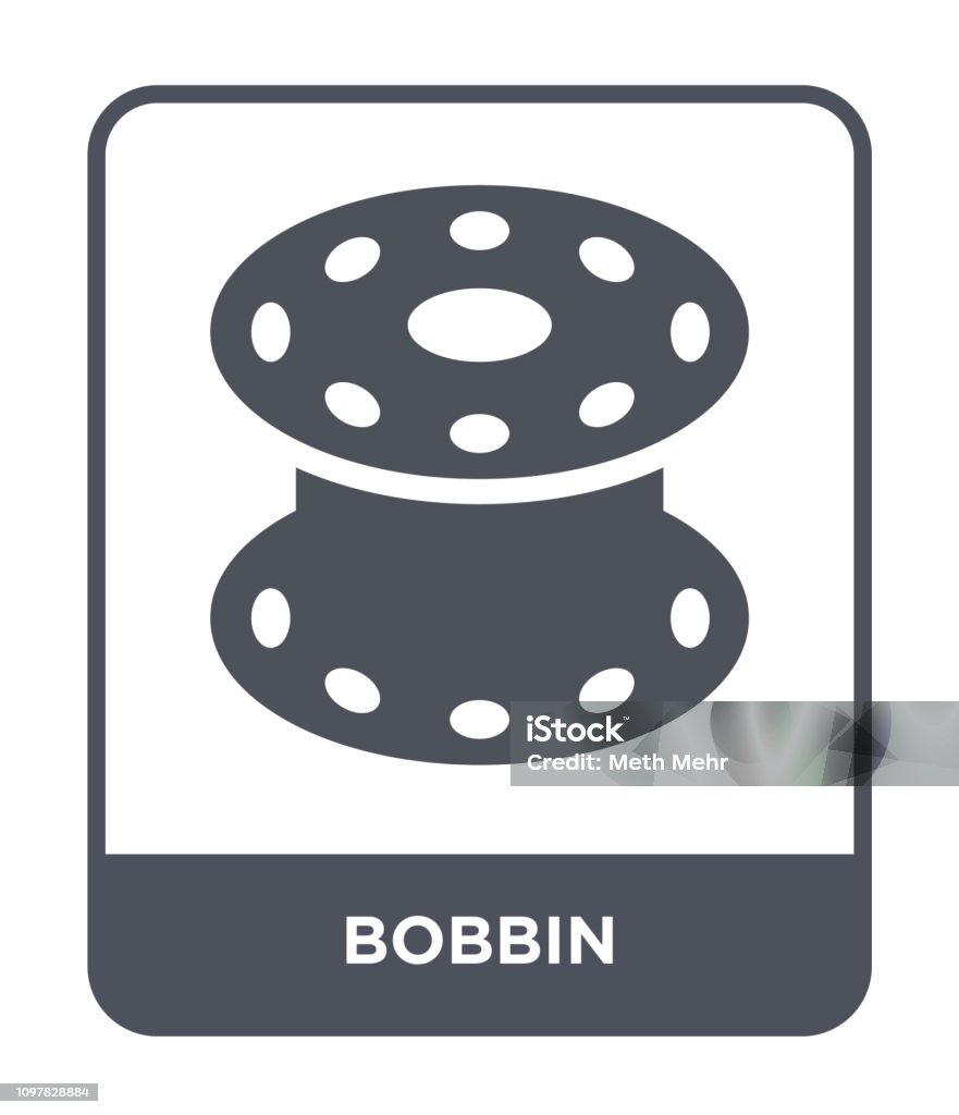 Bobbin Icon Vector On White Background Bobbin Trendy Filled Icons From