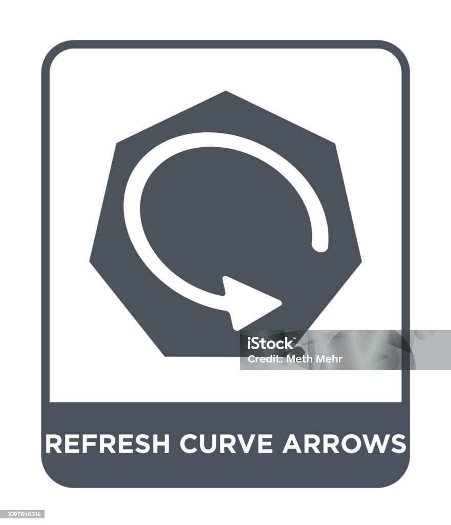 Refresh Curve Arrows Icon Vector On White Background Refresh Curve ... Refresh Curve Arrows Icon Vector On White Background Refresh Curve ...