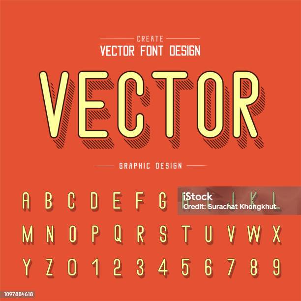 Font Bayangan Garis Dan Vektor Alfabet Jenis Huruf Dan Desain Angka ... Font Bayangan Garis Dan Vektor Alfabet Jenis Huruf Dan Desain Angka ...