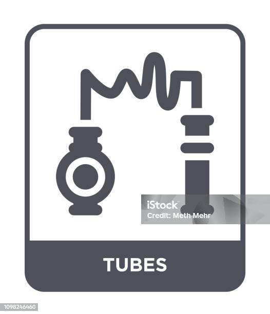 Vector Icon De Tubes Sur Fond Blanc Tendance Tubes Remplis Icônes De