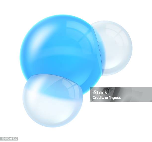 Molécule Deau Isolé Sur Fond Blanc Illustration Vectorielle Réaliste