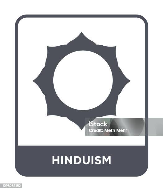 Ilustración De Vector Icono De Hinduismo Sobre Fondo Blanco Moda