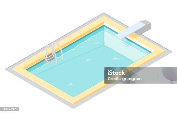 A Illustration Of A Large Swimming Pool向量圖形及更多游泳池圖片 游泳池 等軸測投影 剪貼畫