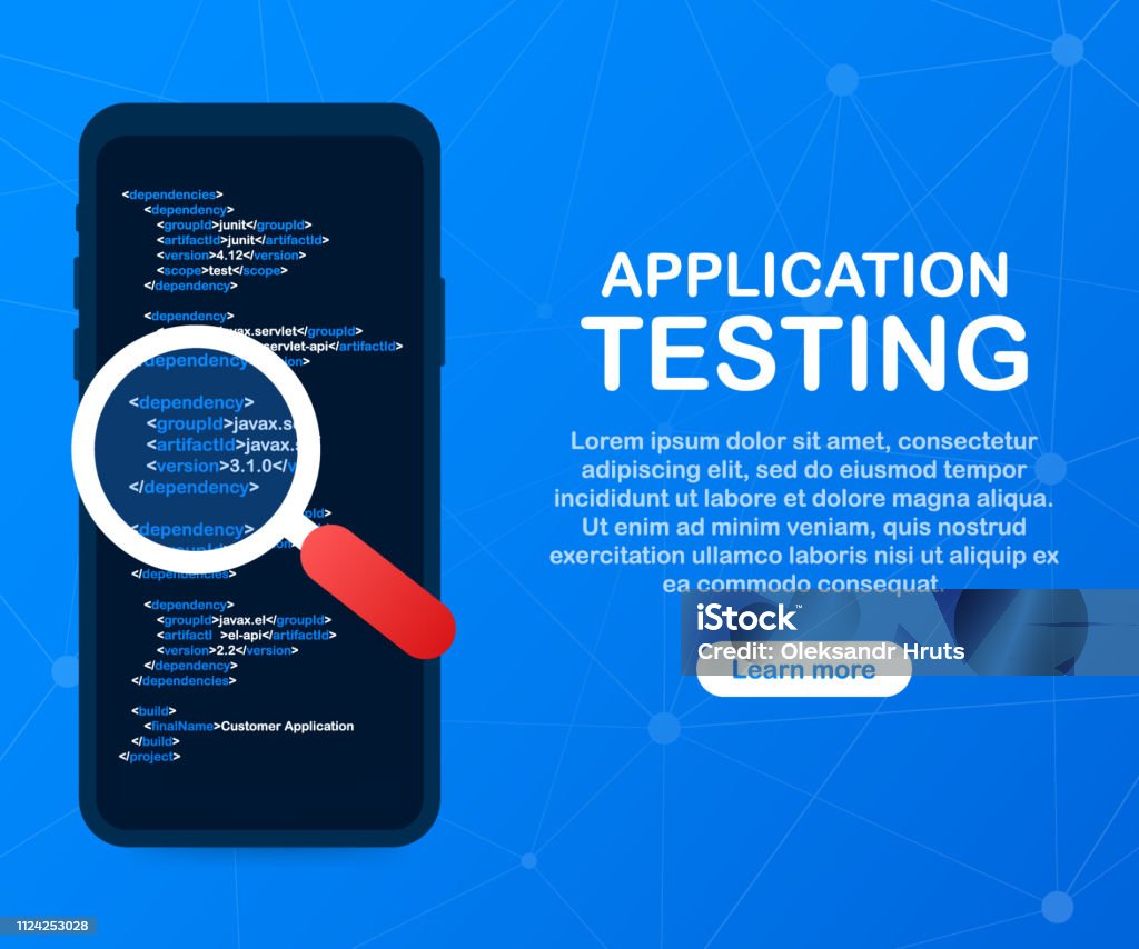 Application Testing Software Development Workflow Process Coding Testing Analysis Concept Vector