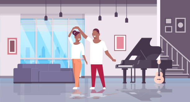 10 Black Woman Dancing In Living Room Illustrations Royalty Free