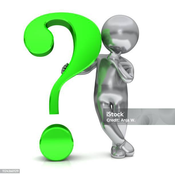 Photo Libre De Droit De Point Dinterrogation 3d Point Vert