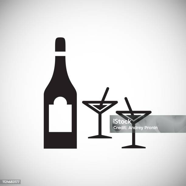 Icône De Boisson Sur Fond Blanc Pour Le Graphisme Et Webdesign Vecteur