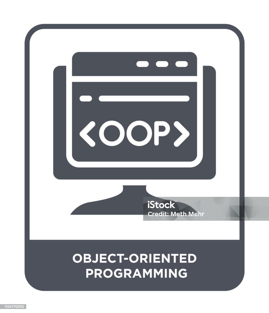 Objectoriented Programming Icon Vector On White Background Objectoriented Programming Trendy