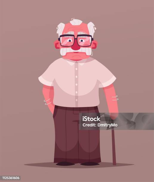 Selamat Berbahagia Kakek Ilustrasi Kartun Vektor Hari Kakeknenek